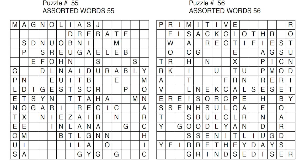 300 Word Search Puzzles With Solutions. Instant Digital Download ...