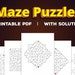 50 Star Mazes W/ Solutions PDF Download Printable Mazes for Kids, Fun ...