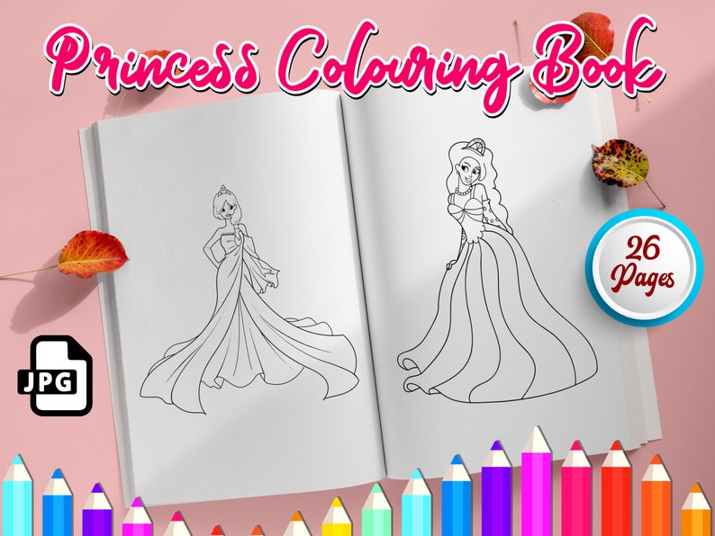 Princess Colouring Book 26 Pages of Fun for Boys Girls - Etsy