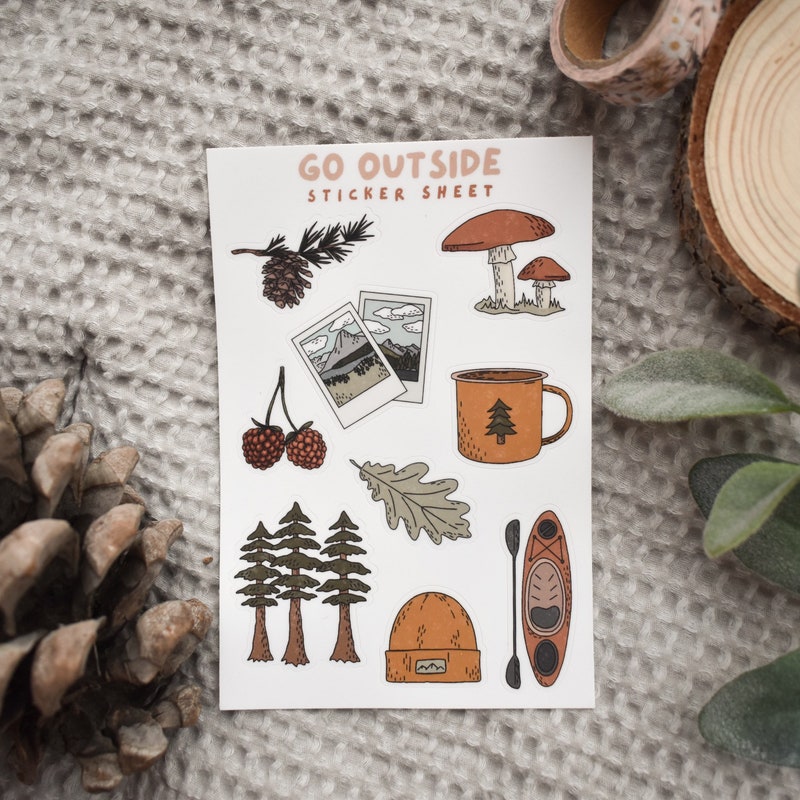 Nature Stickers - Etsy