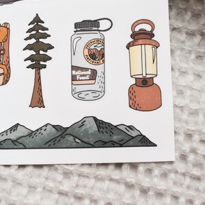 Go Outside Adventure Sticker Sheet: Waterproof Hiking & Camping Decals ...