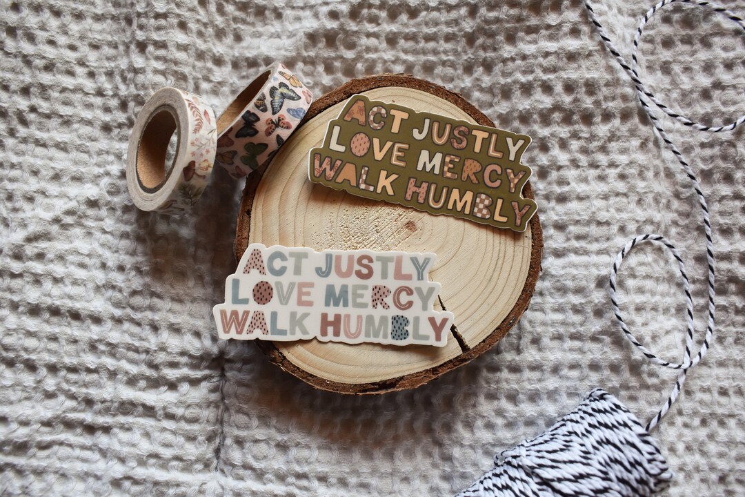 Micah 6:8 Sticker | Biblical Justice Decal for Christians | Faith ...