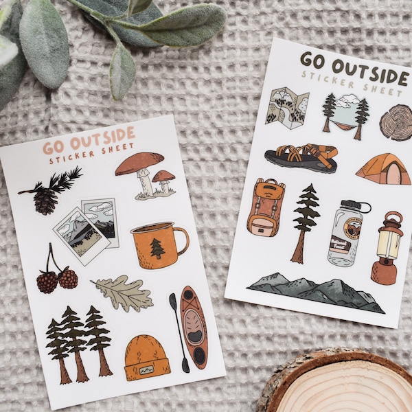 Camping Stickers - Etsy