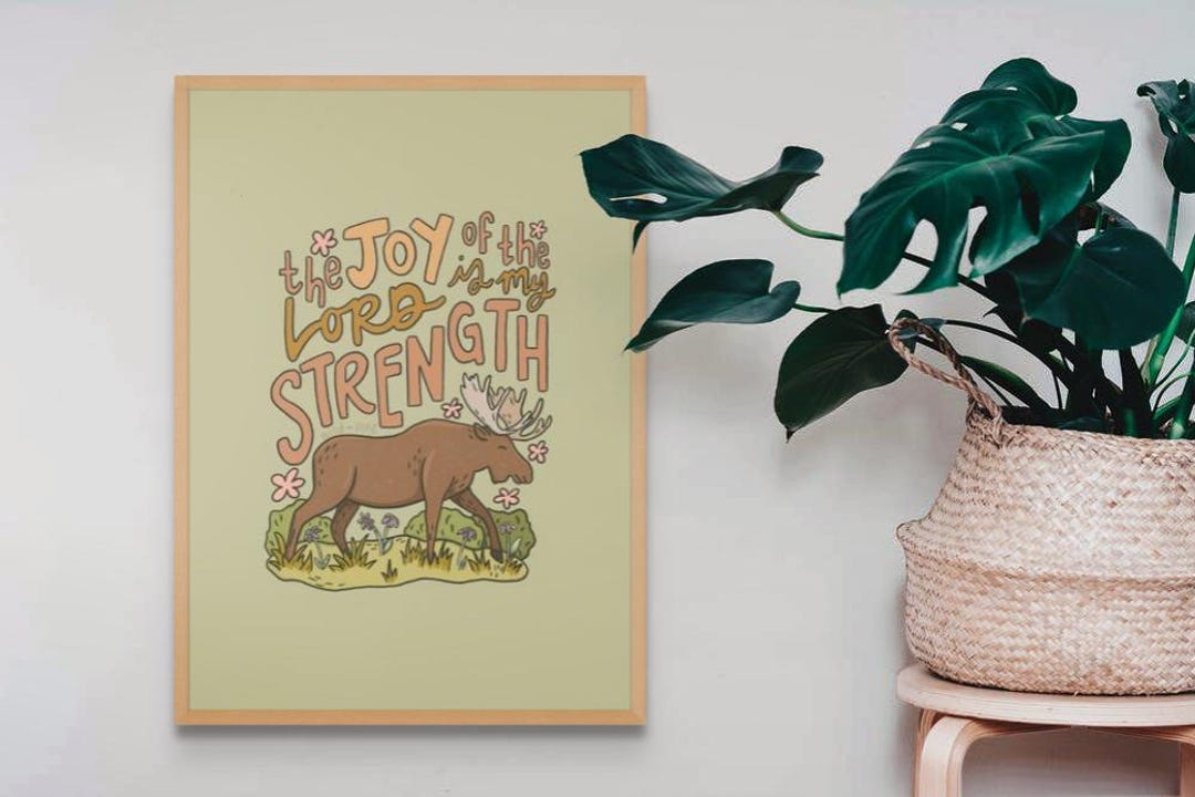 The Joy of the Lord is My Strength DIGITAL Print | Nehemiah 8:10 Wall ...
