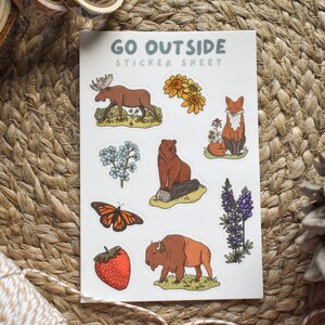 Go Outside Sticker Sheet Packs Camping Stickers - Etsy