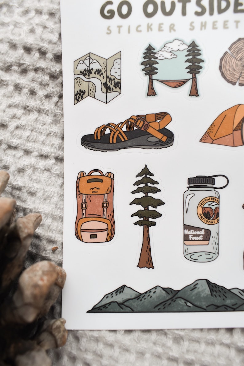 Outdoors Sticker Sheet - Etsy