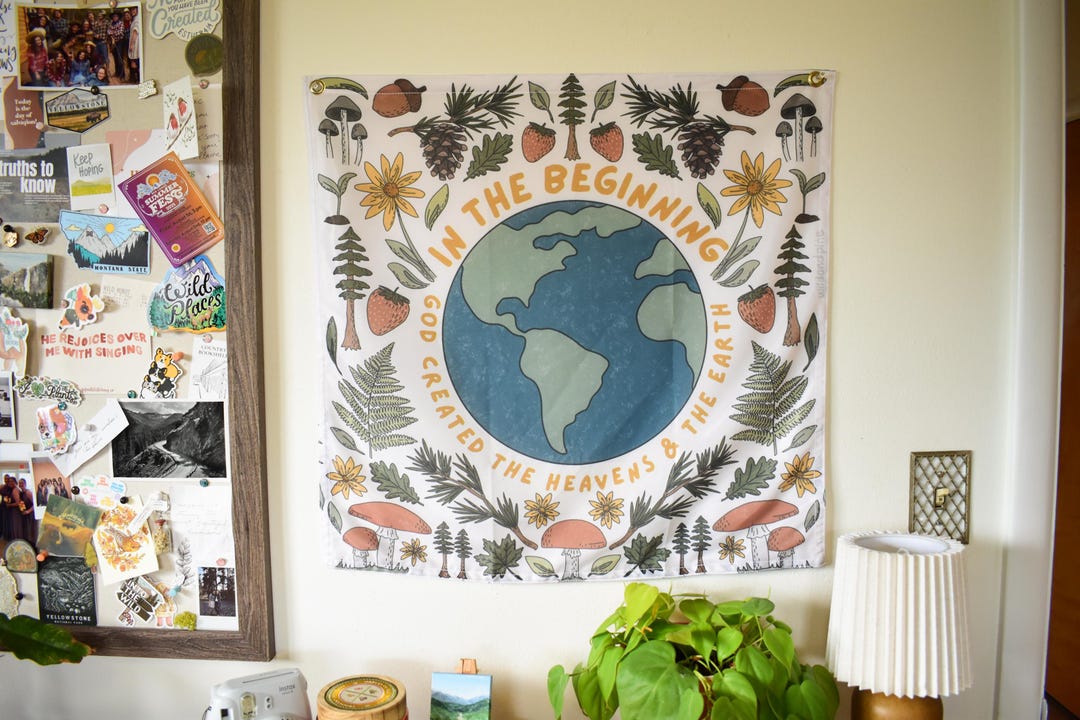 Creation Care Banner Genesis 1:1 Flag for Home Décor, Christian Wall ...