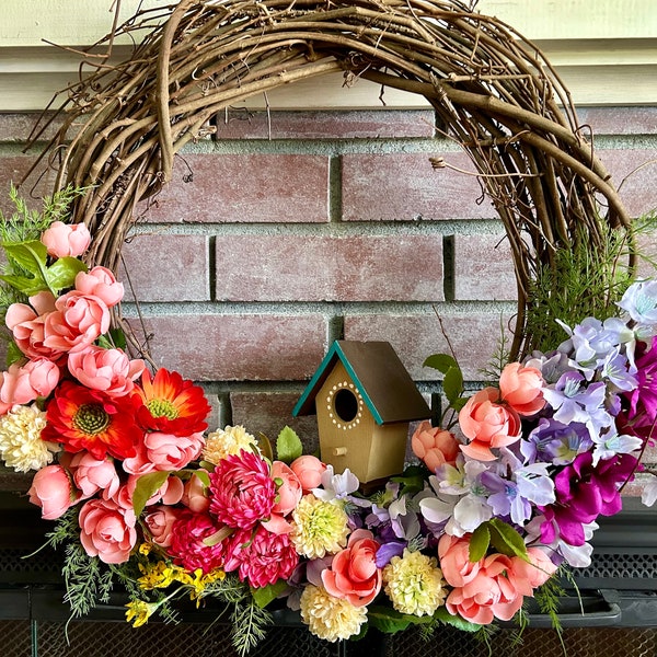 Birdhouse Wreath - Etsy