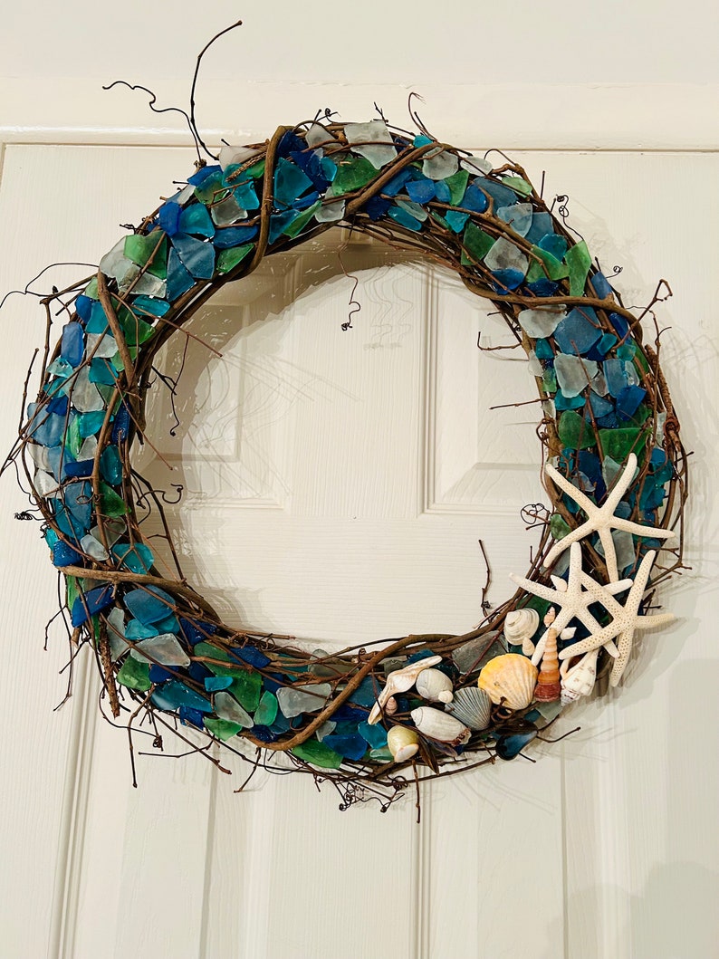 Seashell Sea Glass Wreath - Etsy