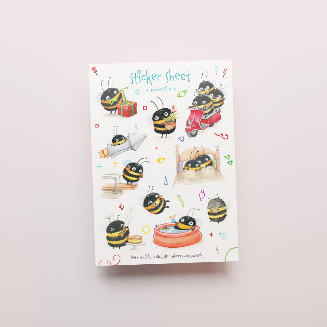Sticker Sheet Bumblebee Bullet Journal Stickers, Planner Stickers ...