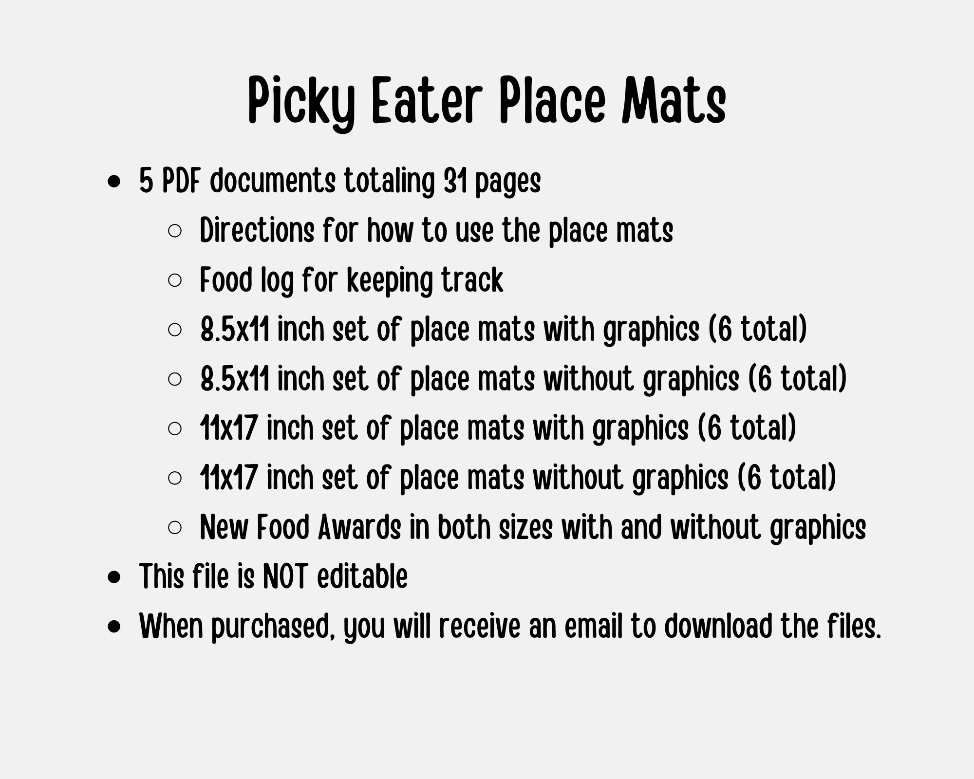 Picky Eater Place Mats, Printable Dragon Food Explorer Worksheet for ...