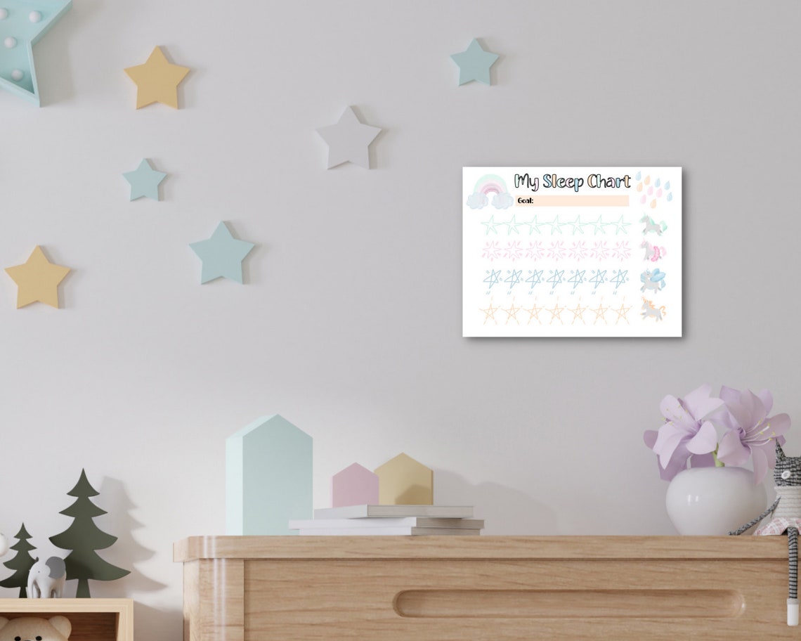 Sleep Sticker Chart Printable, Unicorn Reward Chart for Toddlers and ...