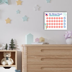 Printable Sleep Sticker Chart, Reward Chart for Toddlers and ...