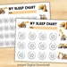 Sleep Sticker Chart Bundle, Printable Construction Vehicles Reward ...