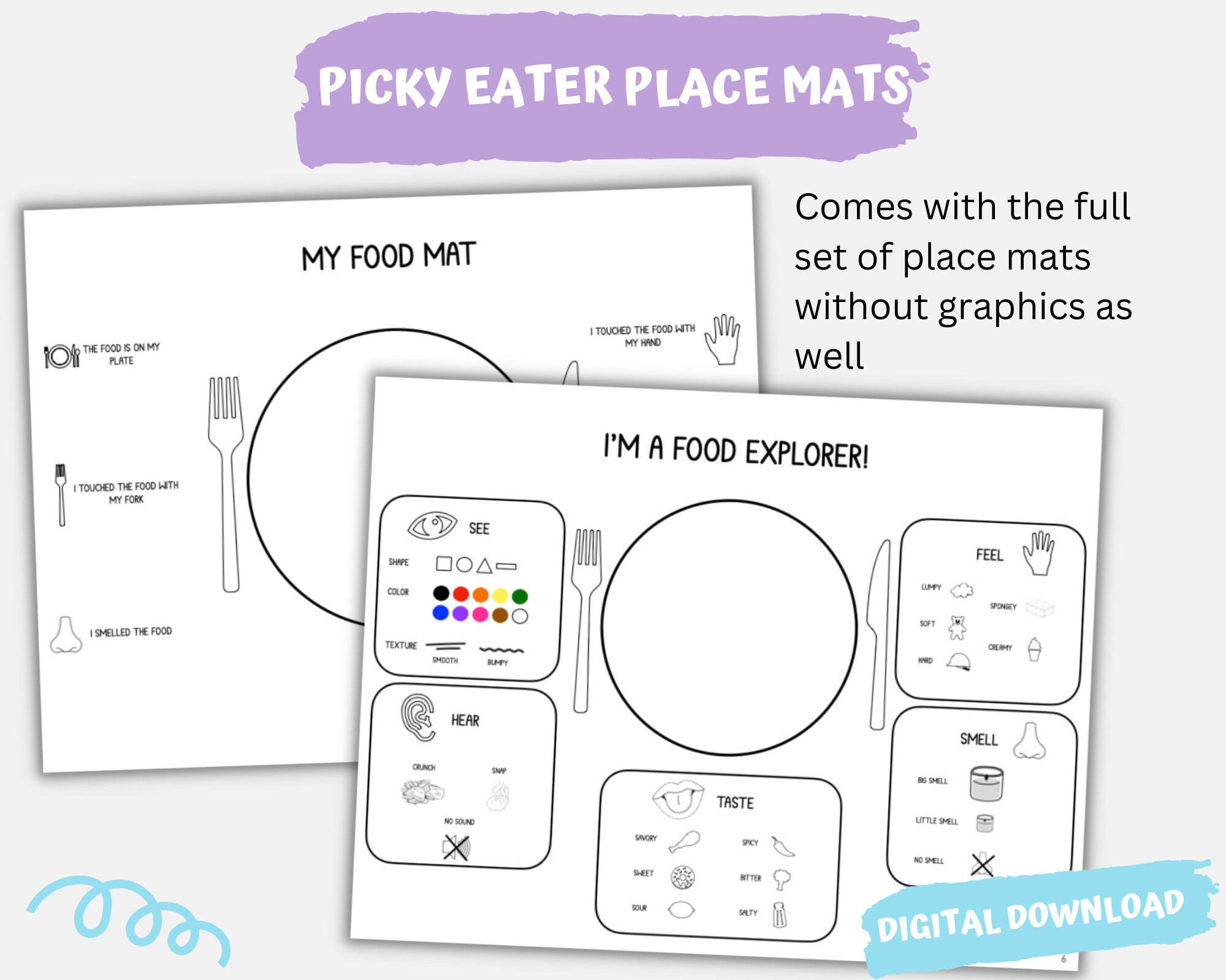 Place Mats for Picky Eaters, Printable Unicorn Food Explorer Worksheet ...