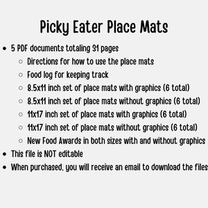 Place Mats for Picky Eaters, Printable Mermaid Food Explorer Worksheet ...