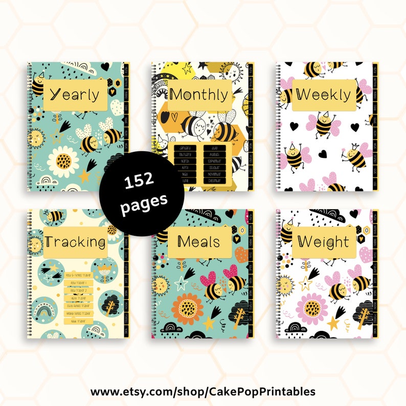 Digital Weight Loss Planner, Bee Happy Weight Loss Journal for Ipad ...