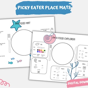 Place Mats for Picky Eaters, Printable Mermaid Food Explorer Worksheet ...