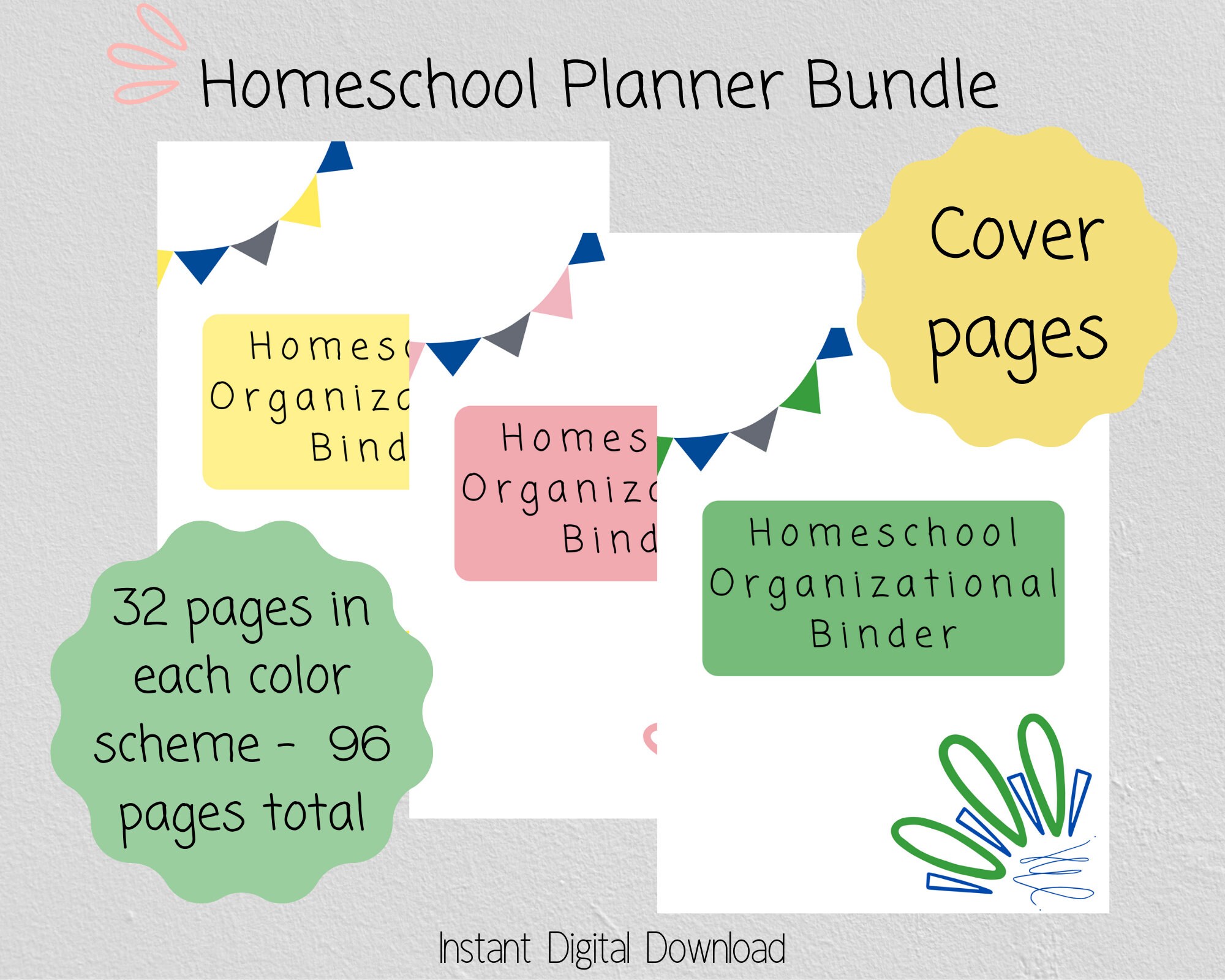 Printable Homeschool Planner Binder Lesson Plan Template - Etsy