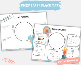 Place Mats for Picky Eaters, Printable Mermaid Food Explorer Worksheet ...