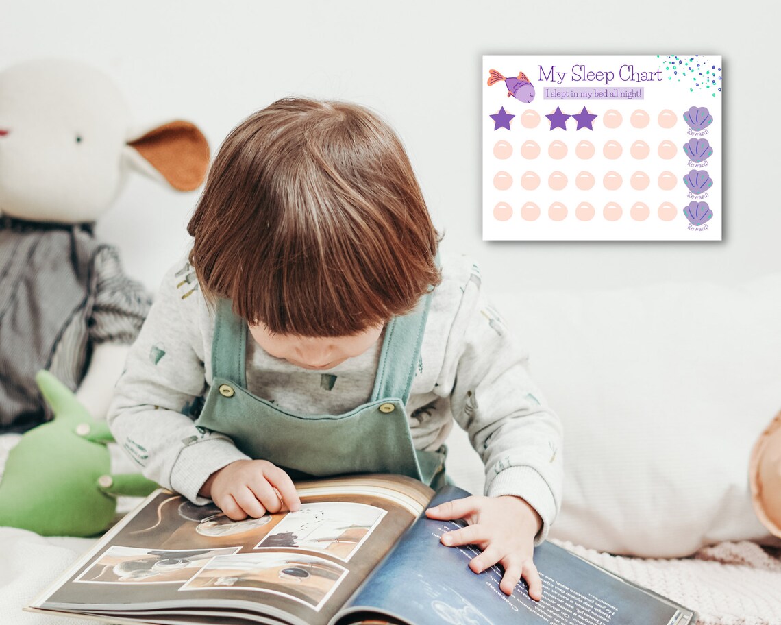 Sleep Sticker Chart, Printable Under the Sea Reward Chart for Toddlers ...