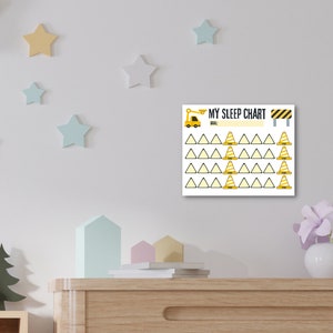 Printable Sleep Sticker Chart Bundle, Construction Reward Tracker for ...