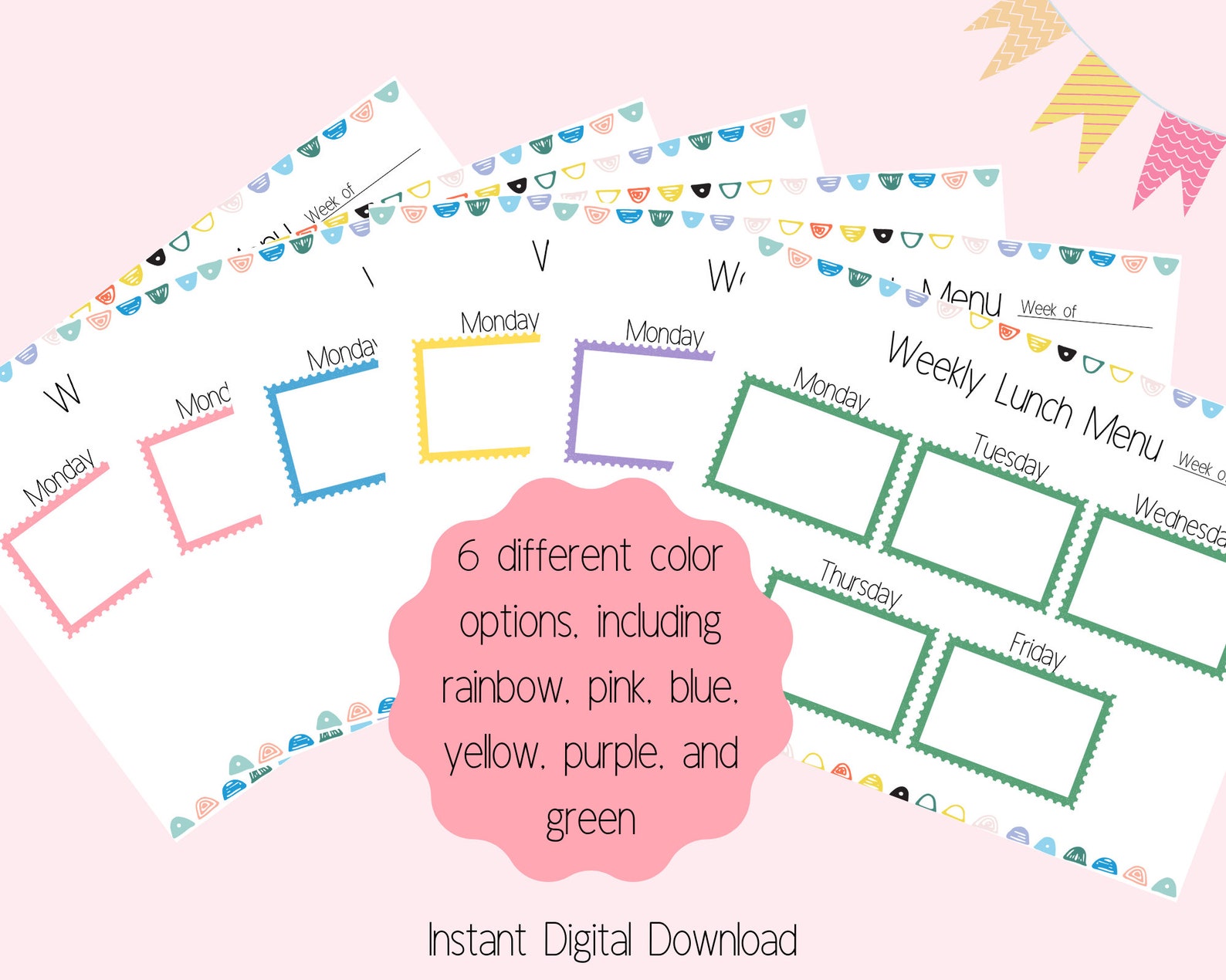 School Lunch Menu Printable Weekly Lunch Menu Template Etsy School Lunch Menu Printable Weekly Lunch Menu Template Etsy