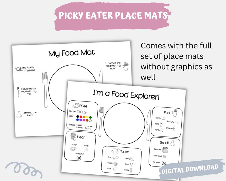 Picky Eater Place Mats Printable Dragon Food Explorer - Etsy