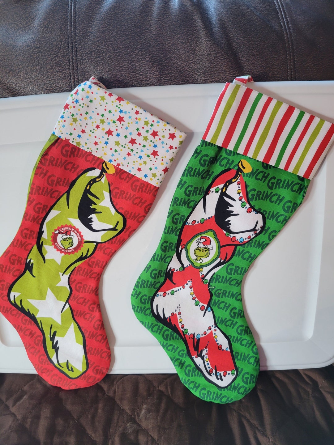 Grinch Christmas Stockings - Etsy
