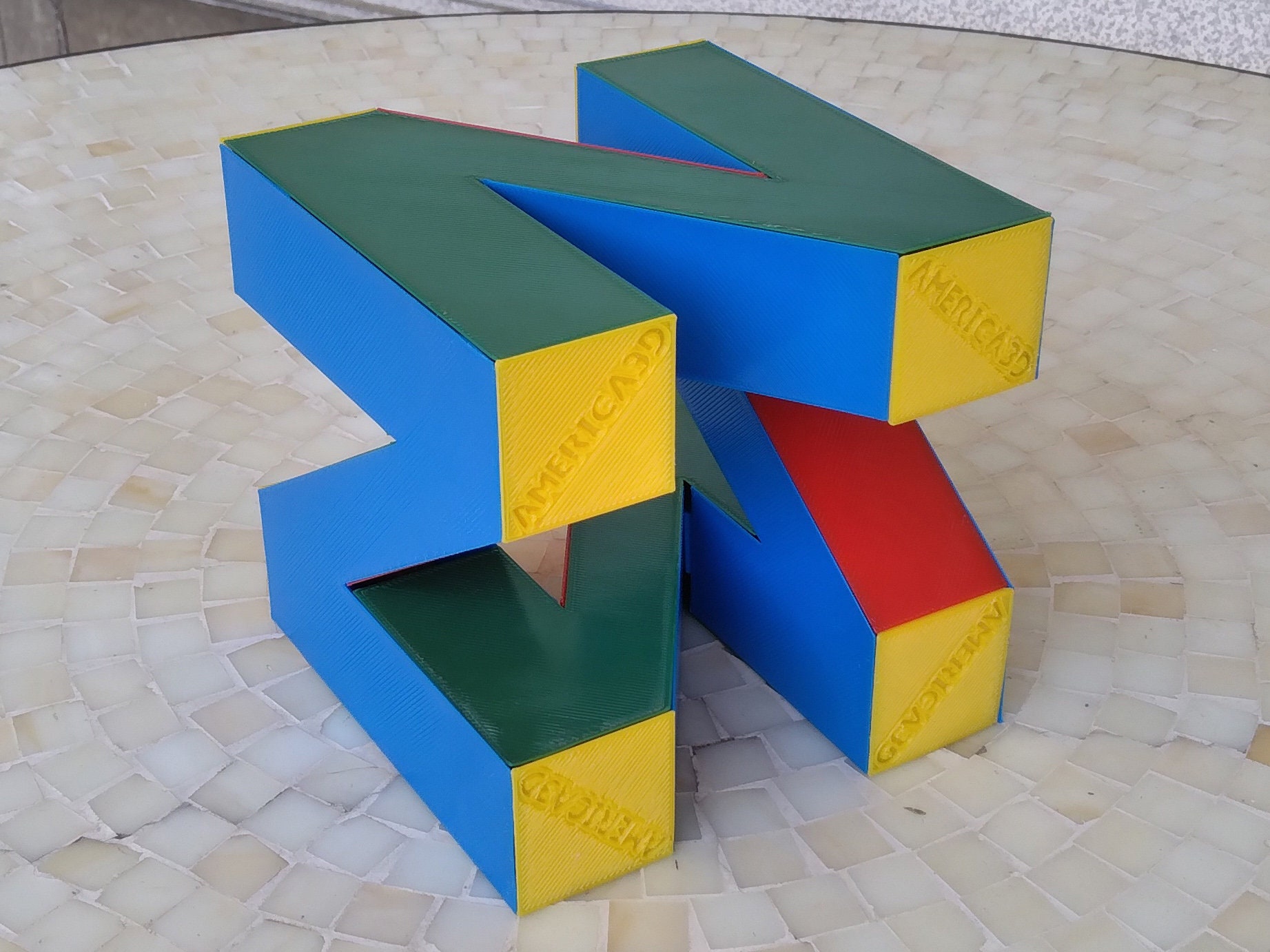 N64 Logo Color 3D Print 4x4x4 Inch Nintendo 64 - Etsy