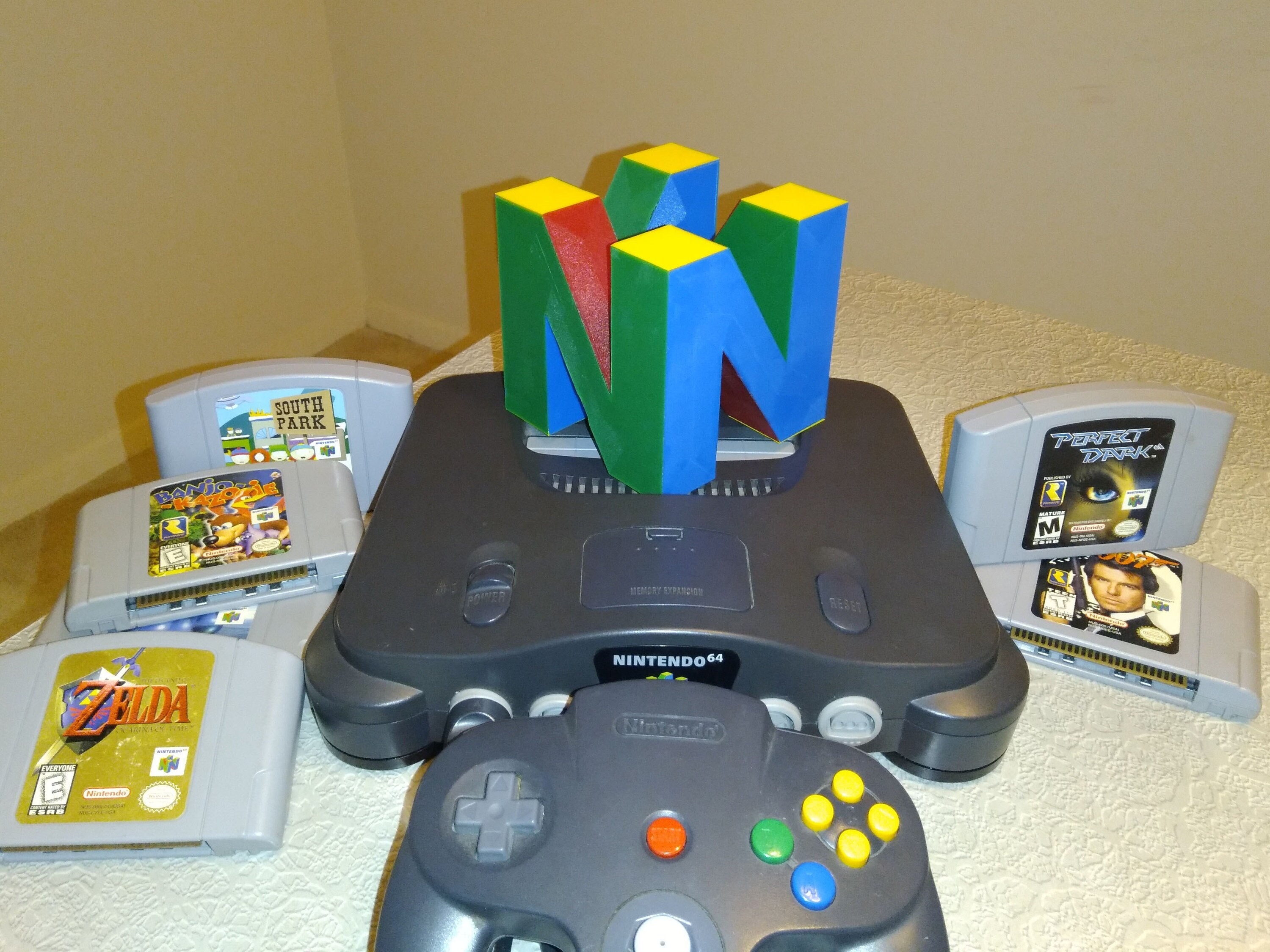 N64 Logo Color 3D Print 4x4x4 Inch Nintendo 64 - Etsy