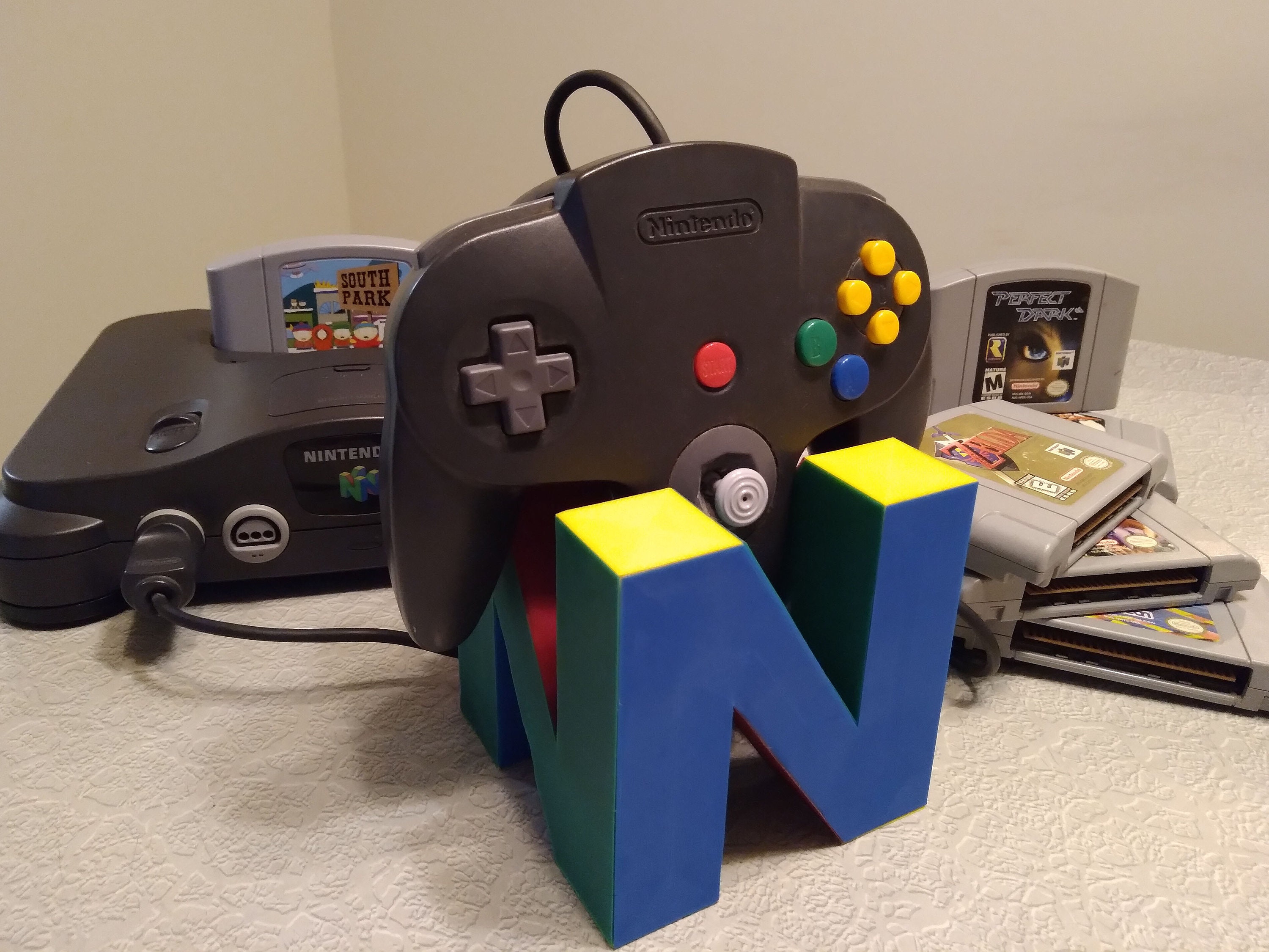 N64 Logo Color 3D Print 4x4x4 Inch Nintendo 64 - Etsy