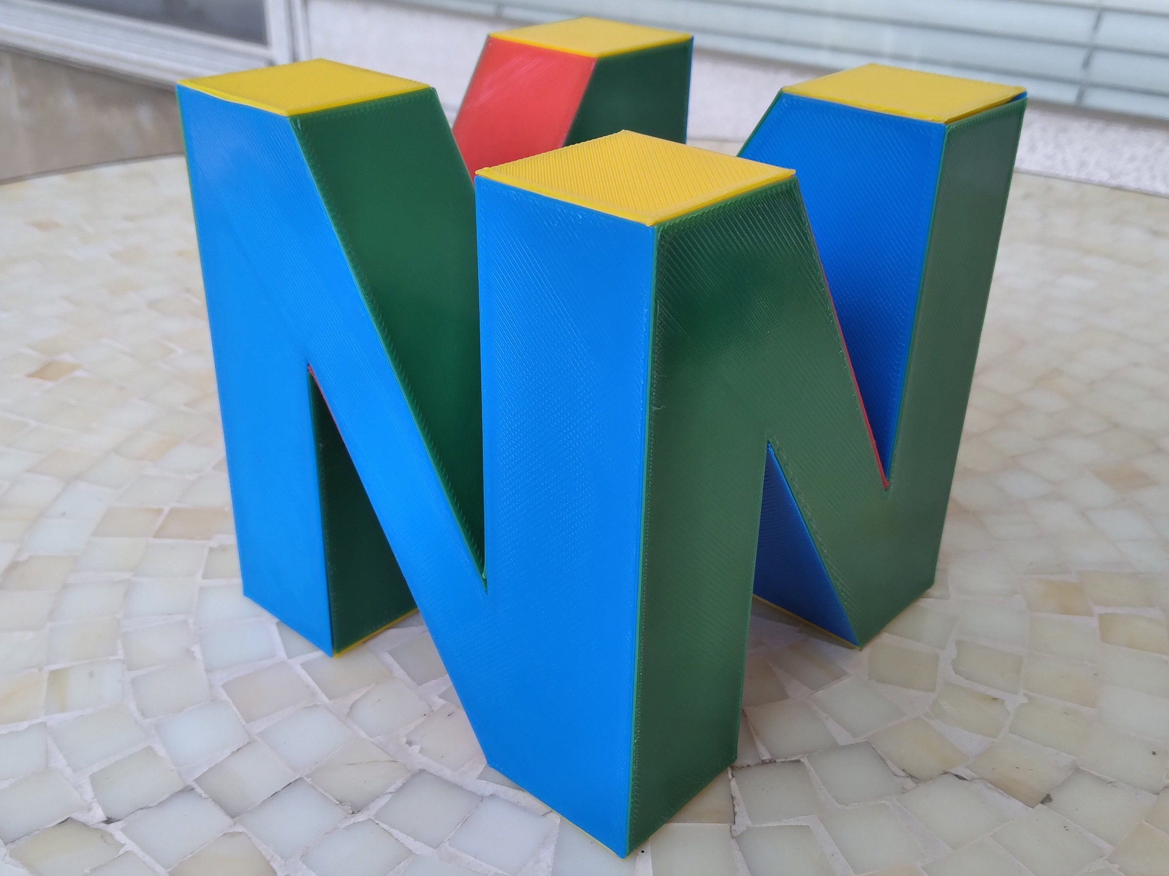 N64 Logo Color 3D Print 4x4x4 Inch Nintendo 64 - Etsy
