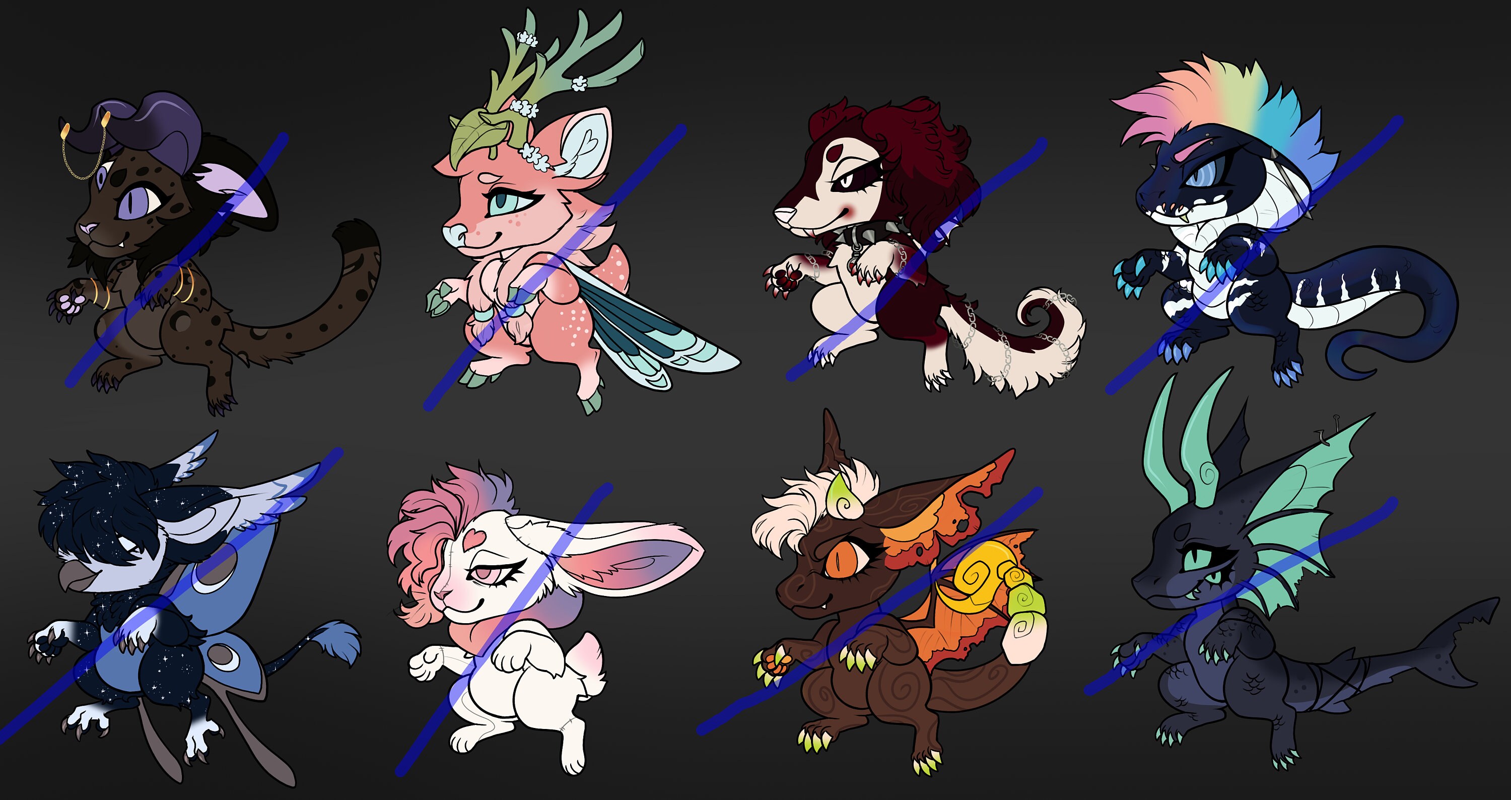 Cute Chibi Unique Furry Fursona Adopts Adoptables - Etsy