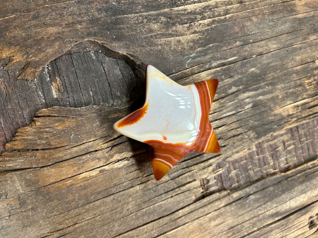 Carnelian Crystal Star Carving - Etsy
