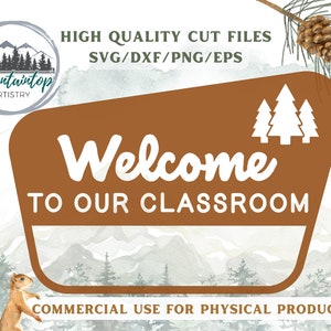 Welcome to Our Classroom Sign National Park Decor Teacher Gift Back to ...