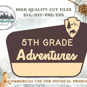 Teacher Gift 5th Grade Sign Classroom Adventure Theme National Park ...