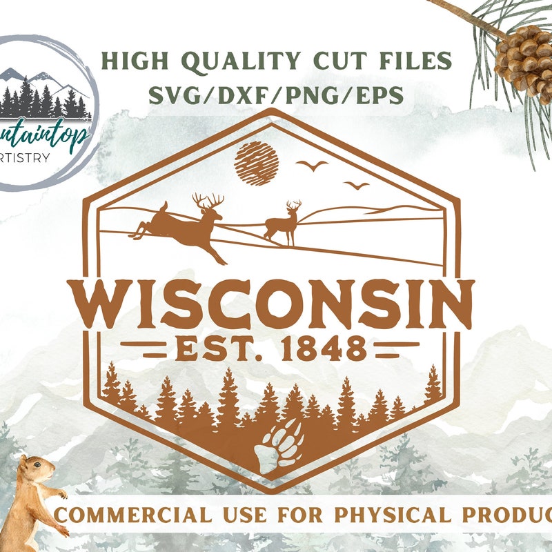 Wisconsin Designs Svg - Etsy