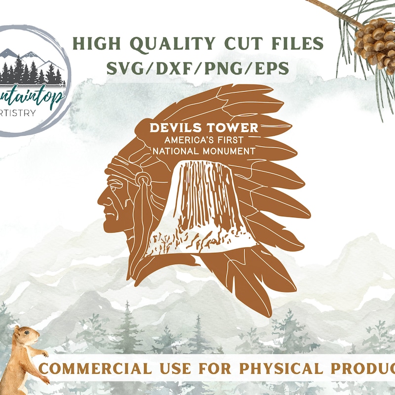 Devil Tower National Park Svg - Etsy
