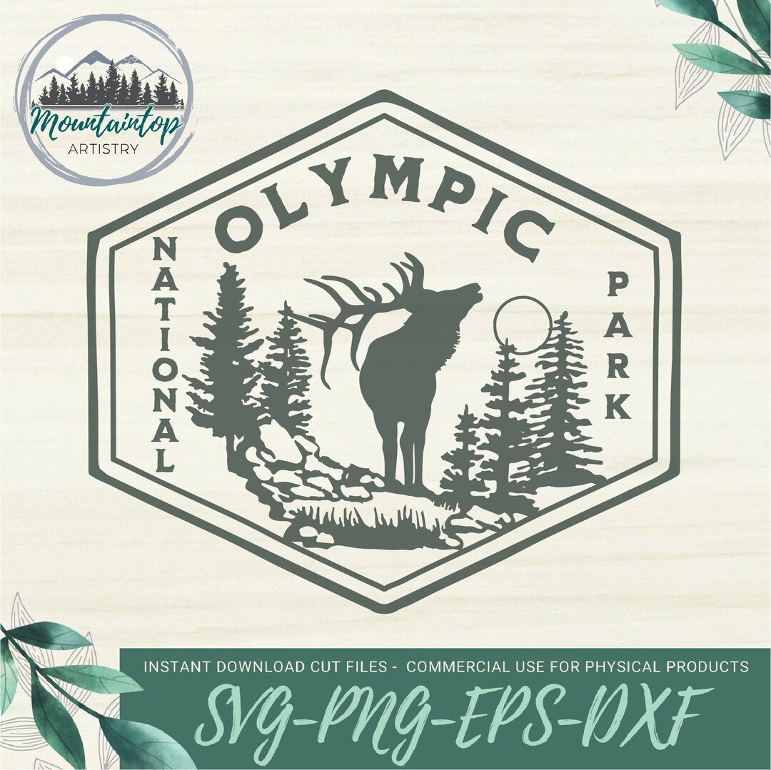 Olympic National Park SVG, National Park Gift Ideas, Washington State ...