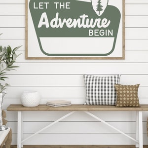 Let the Adventure Begin Sign Customizable National Park Sign Woodland ...