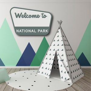 Welcome to National Park Sign Customizable Woodland Nursery Decor ...