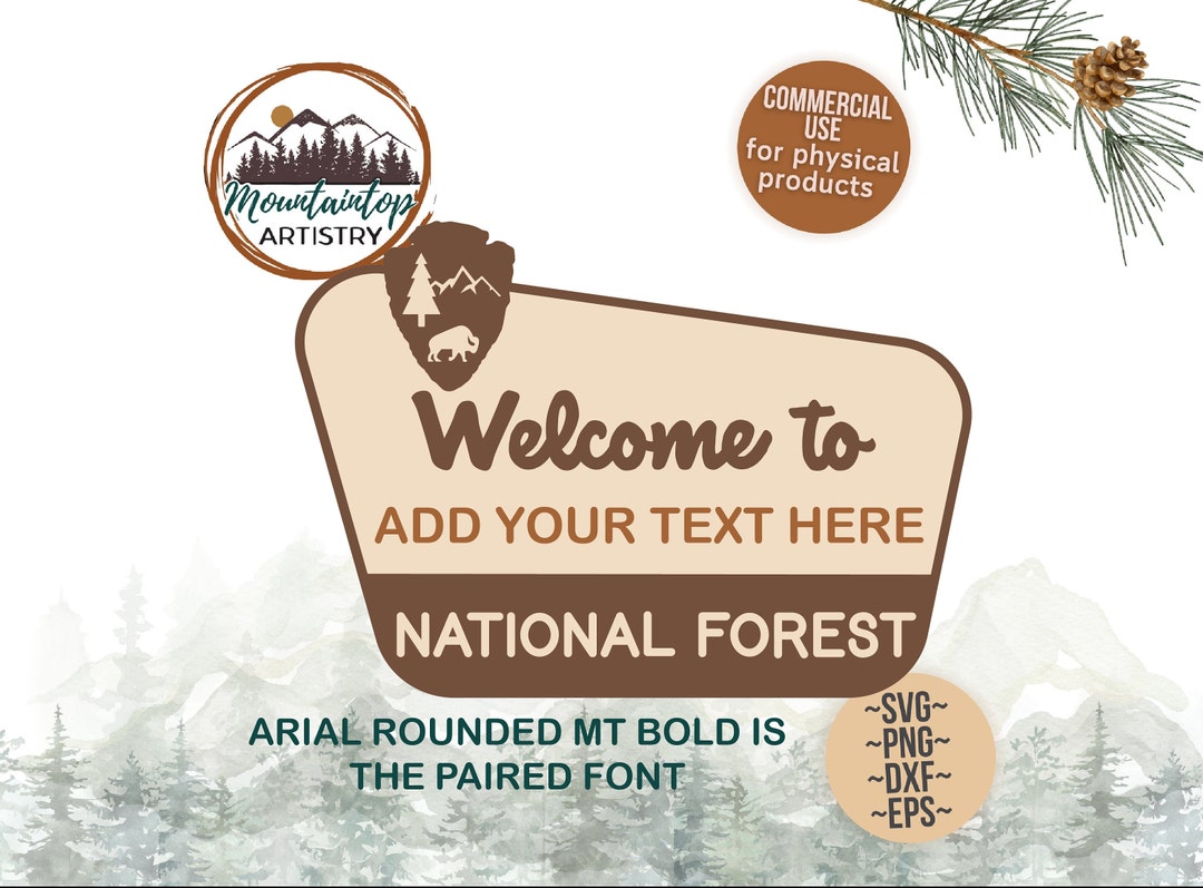 National Forest Sign Customizable Nursery Decor National Forest Theme ...
