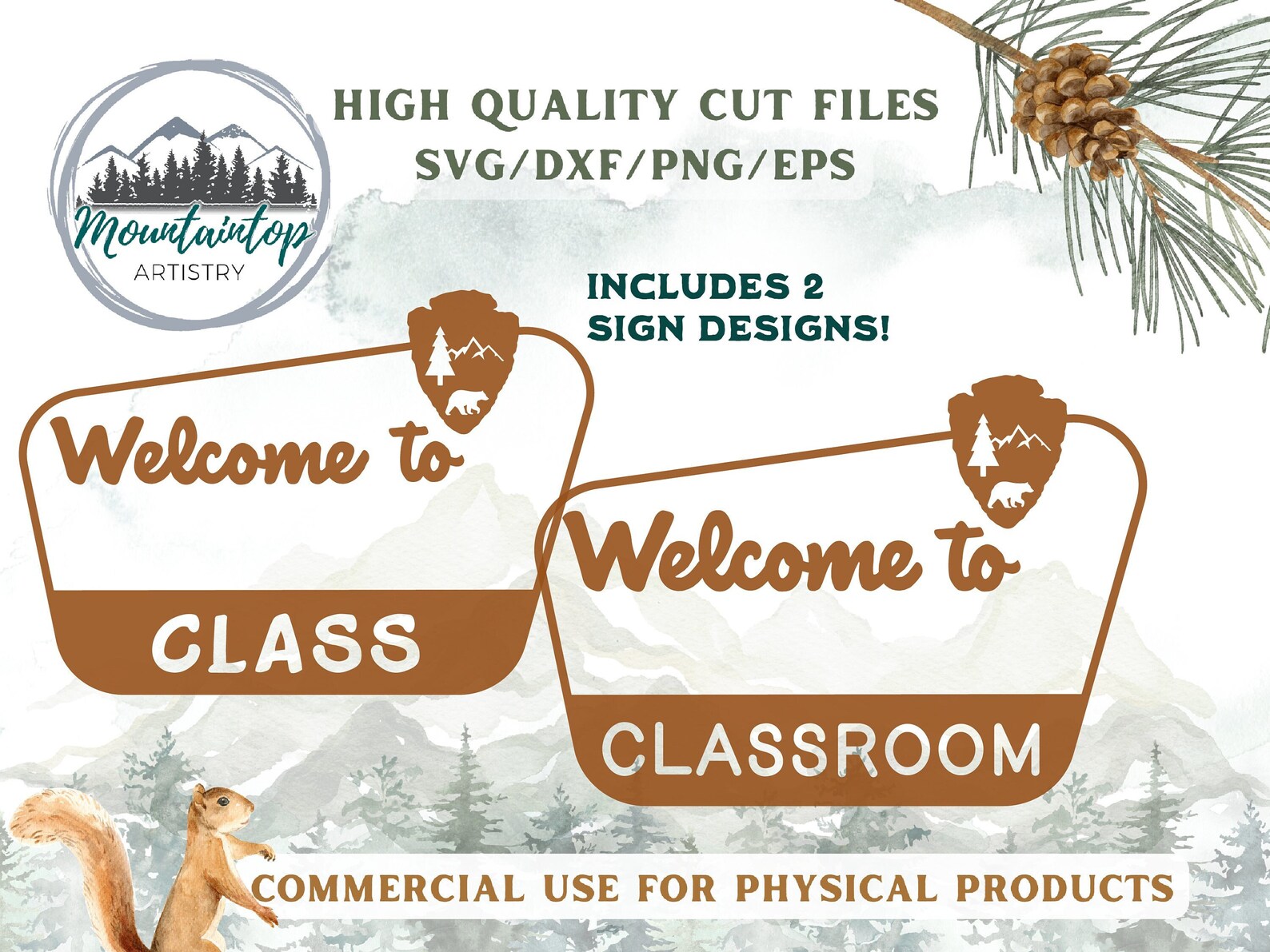 Welcome to Class Sign National Park Classroom Woodland Wall Art Gift ...