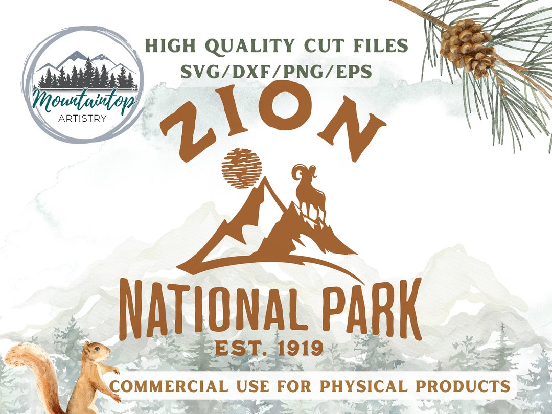 Zion National Park SVG, Zion National Park Gifts, Utah Gifts - Etsy