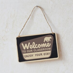 Welcome to Our Classroom Sign National Park Theme Class Decor Woodland ...