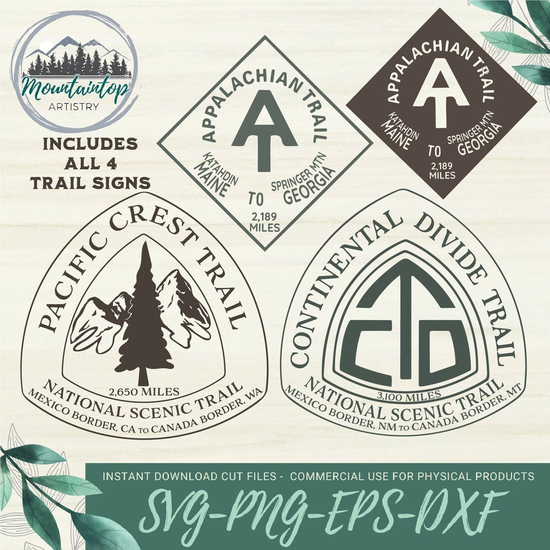 AT, CDT, and PCT Signs, Appalachian Trail, Continental Divide Trail ...