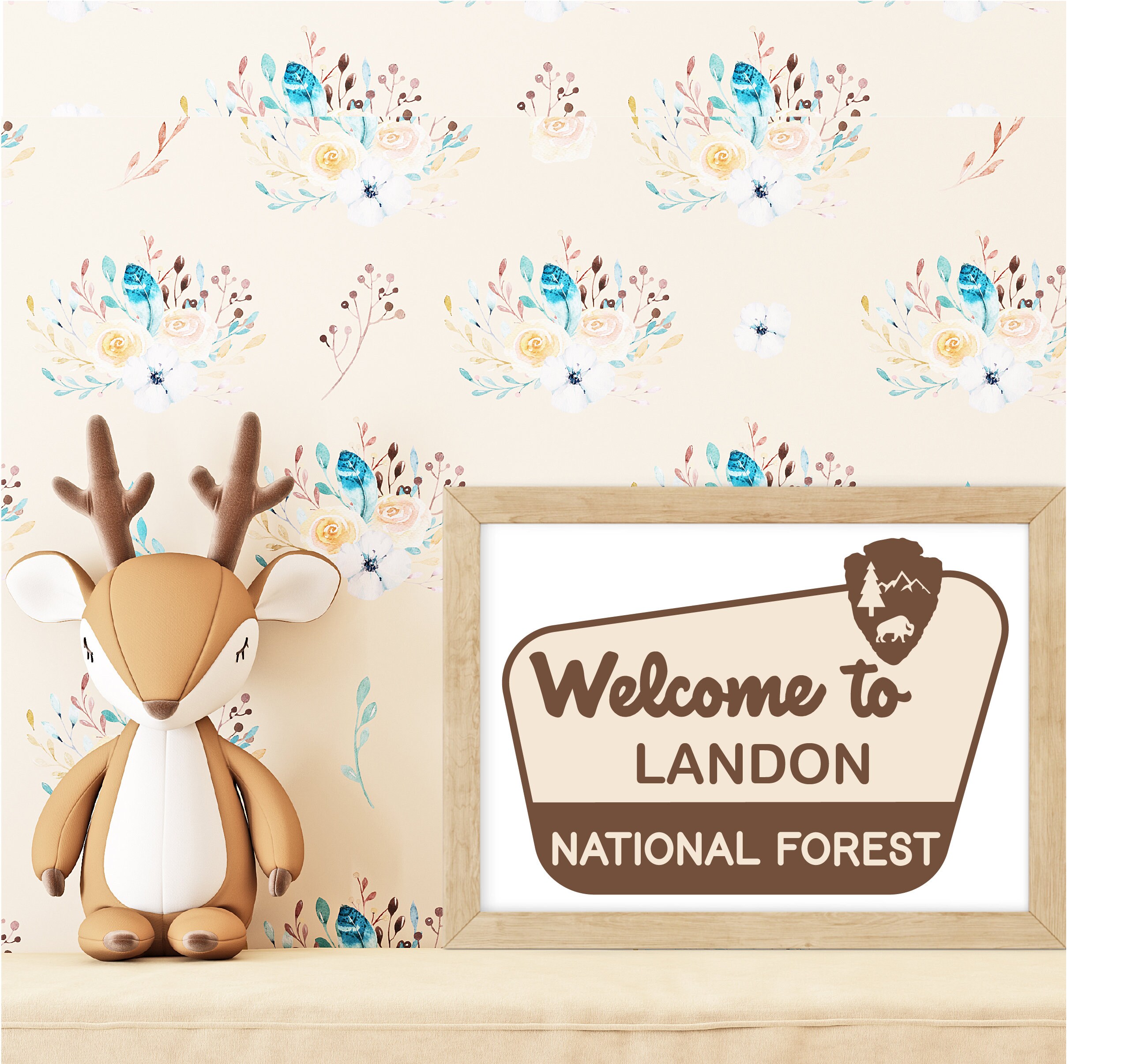 Woodland Baby Shower National Forest Sign Customizable Nursery Decor ...