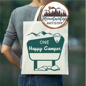 One Happy Camper Sign Editable Birthday Party Camping Theme Woodland ...