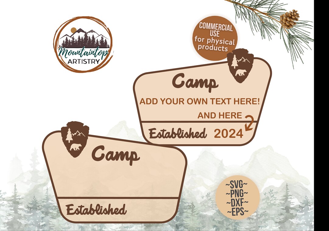 Customizable National Park Sign Wedding Decor Editable Camp Sign ...